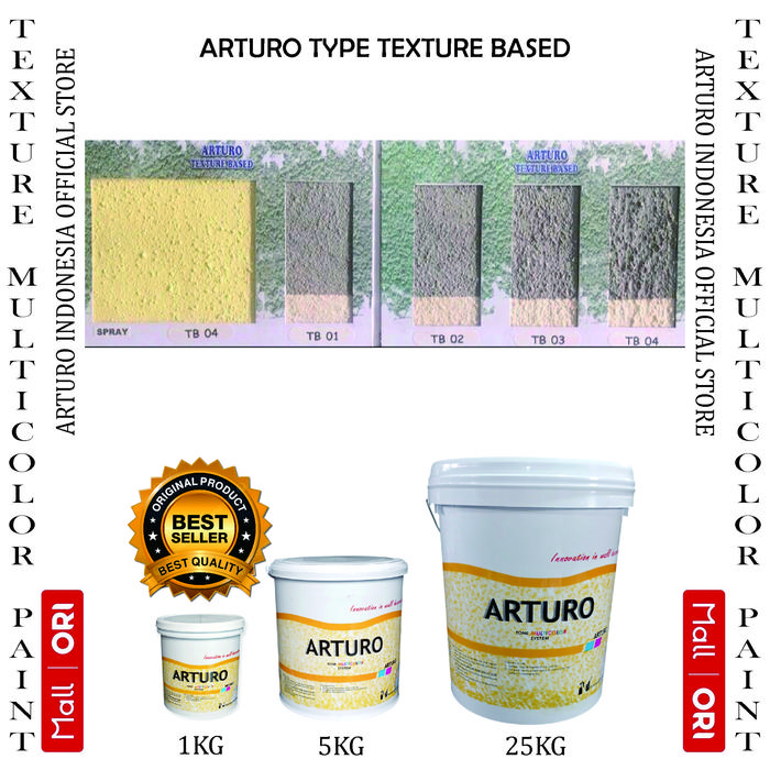 Promo ARTURO Type Texture Based Galon 5kg Cat Dinding Tembok Tekstur ...