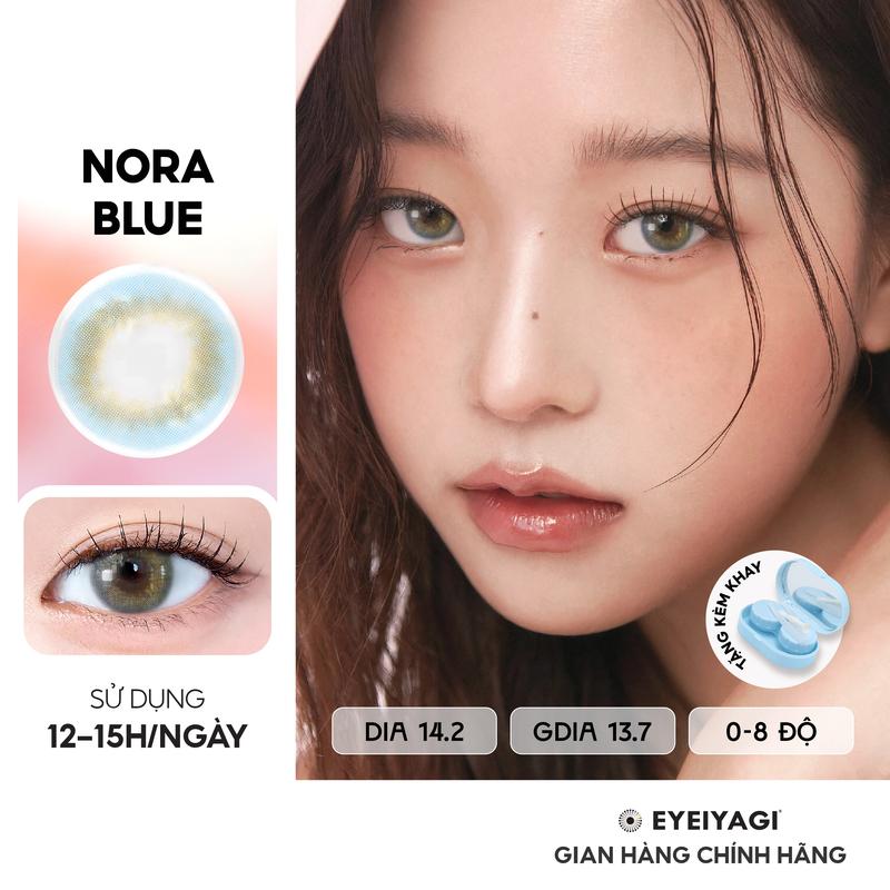 NORA BLUE - Lens Hàn Quốc EYEIYAGI xanh ombre vàng long lanh - TikTok ...