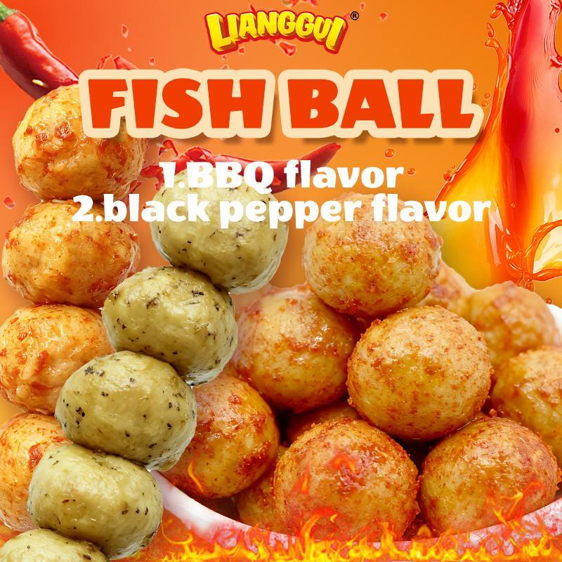 [HALAL] LIANGGUI Fish Ball (Rasa Barbecue, Rasa Lada Hitam), Cocok ...