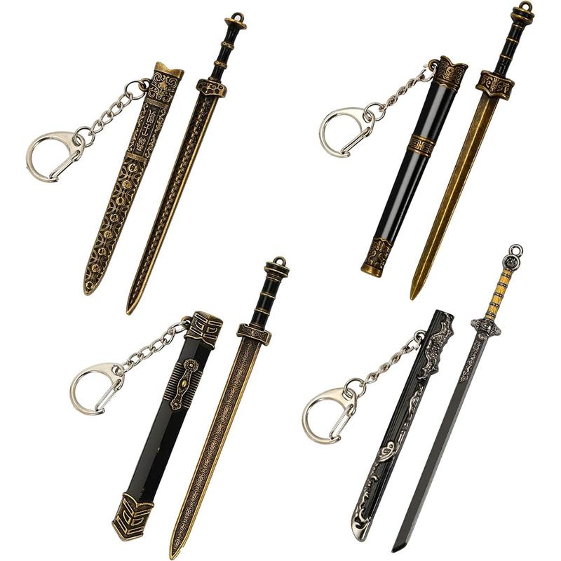 4 count Mini Chinese Ancient Mini Sword Metal Model wit - TikTok Shop