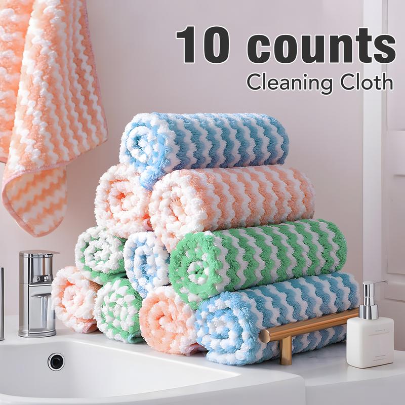 10 Counts Microfiber Cleaning Cloth, Super Soft Absorbent Dish - TikTok ...