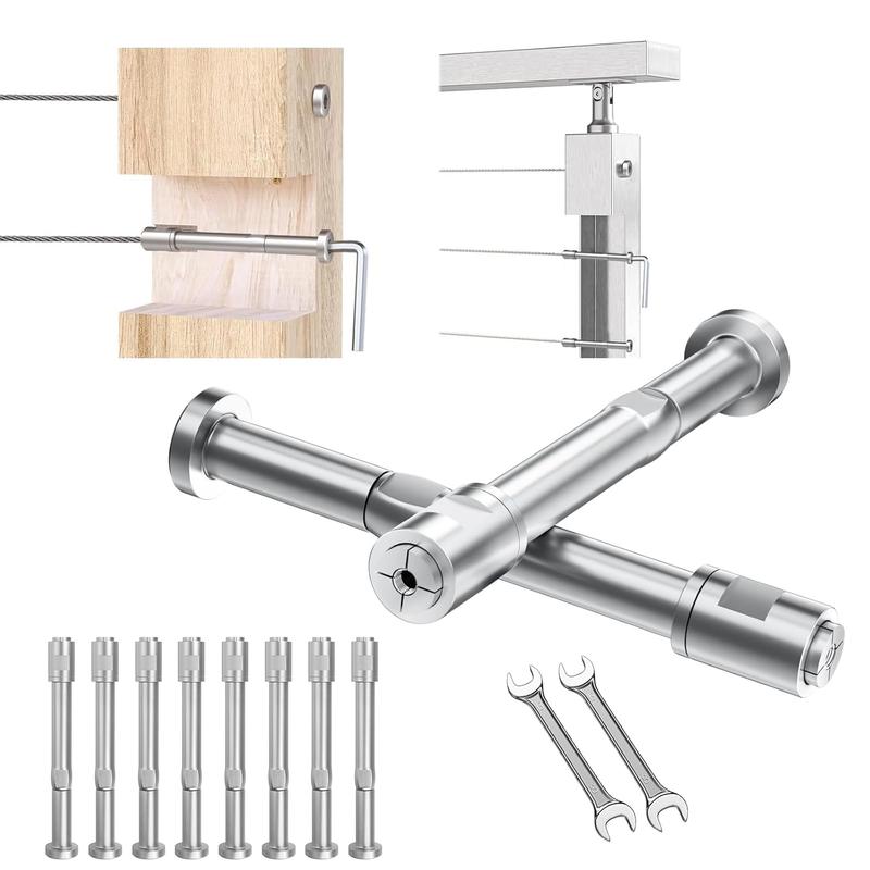 10 Pack Swageless Cable Fittings for 1/8" Invisible Cable Railing ...