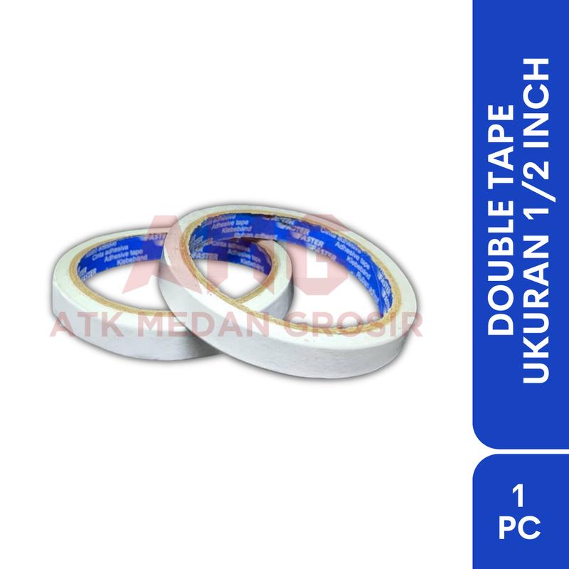 DOUBLE TAPE UKURAN 1/2 INCH MEREK FASTER KUALITAS TEBAL - Shop | Tokopedia