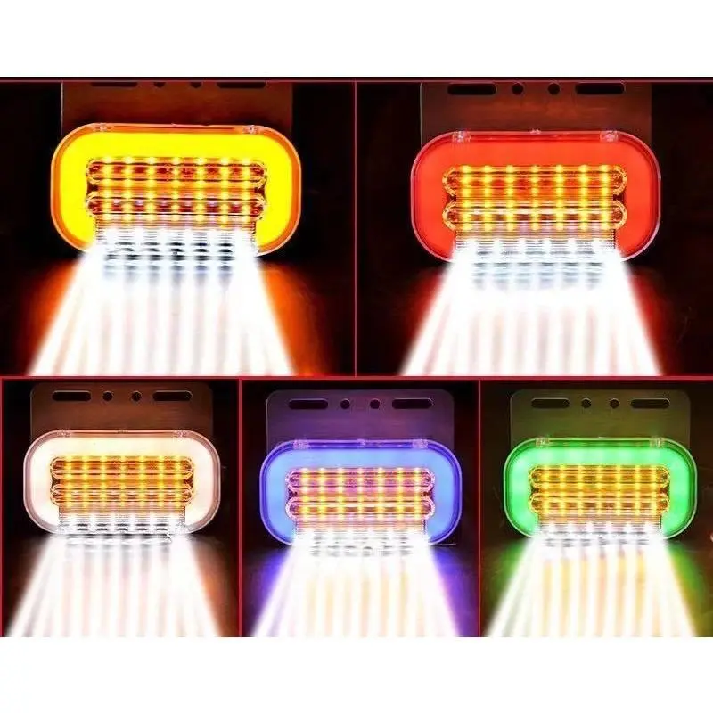 【FREE SHIPPING】Truck LED Side Lamp LED 12V 24V Double Colorful Side ...