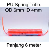 Jual PU 6x4 mm 6mm x 4mm OD 6mm ID 4mm Panjang 6 meter Recoil Hose ...