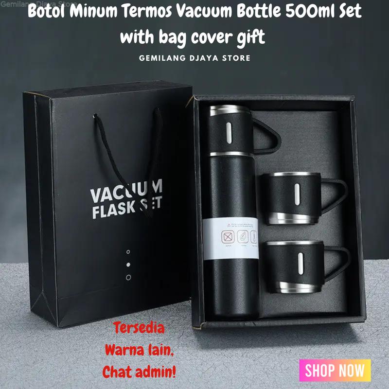 Botol Minum Termos Vacuum Bottle 500ml Set with bag cover gift - Shop ...