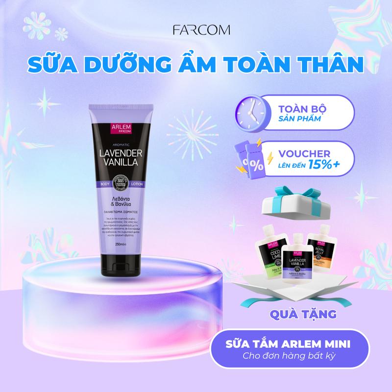 [Tặng sữa tắm mini] Sữa dưỡng thể Farcom Arlem Body Lotion 250ml ...