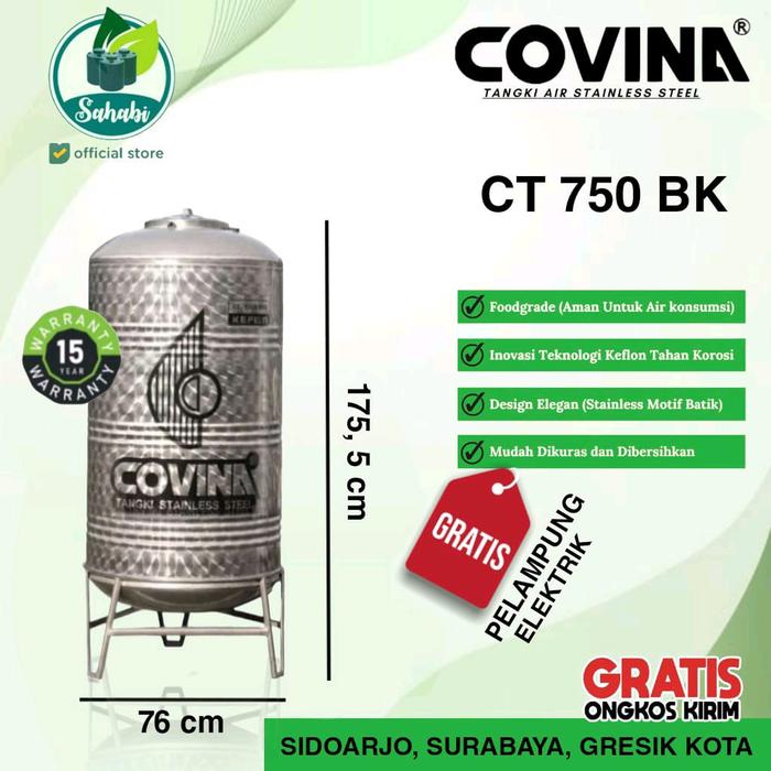 Jual Tandon Air / Toren Air / Tangki Air Stainless steel Covina 750 Bk ...