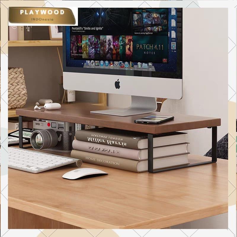 Meja Laptop Besi Kayu PC Game Dudukan Alas Monitor Kayu Variasi - Shop ...