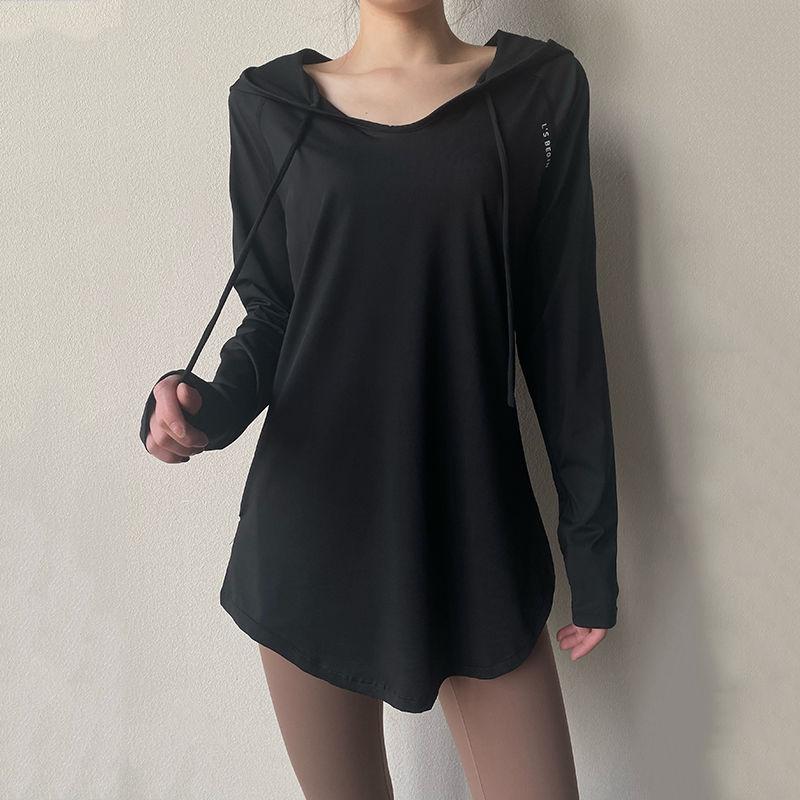Baju Yoga, Fesyen, Untuk Wanita, Longgar, Panjang Setengah, Baju-T ...