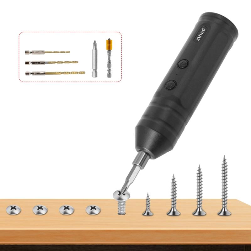 Cordless Electric Screwdriver Rechargeable Mini Drill Power Tools ...