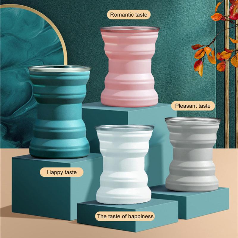 Silicone Foldable Water Cup, Telescopic Cup With Lid, Foldable - TikTok ...