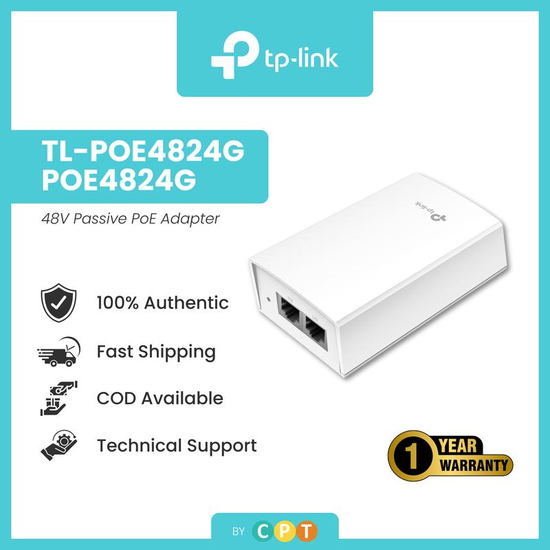 TP-Link TL-POE4824G / POE4824G 48V Passive PoE Adapter - TikTok Shop ...