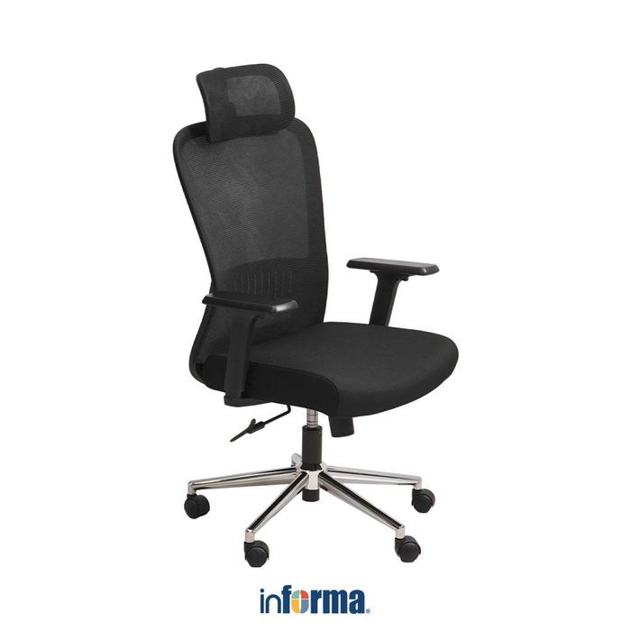 Promo Informa G Santos Kursi Kantor Sandaran Tinggi - Hitam Kursi Kerja ...