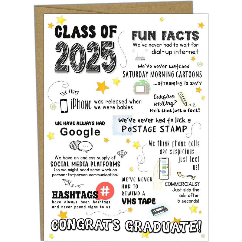 Funny, 2025 Graduation Card, Class of 2025 Gifts (Handmade in USA ...