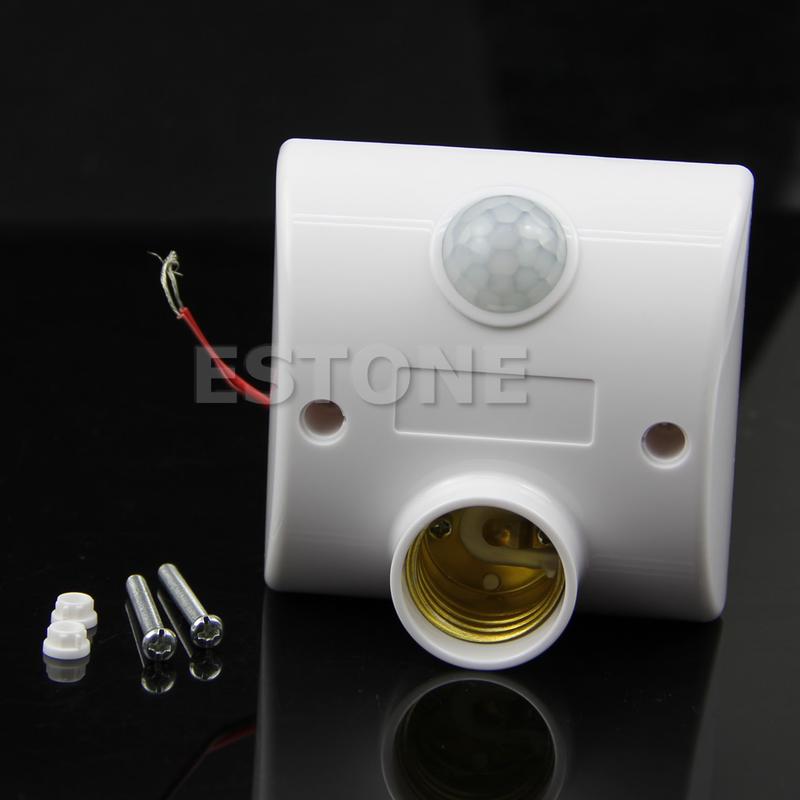 Pemegang Lampu Lampu LED Automatik, Rumah, E27, Penderia IR Gerakan ...