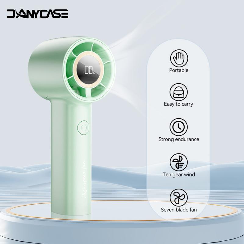 Mini kipas fan Strong Wind 100 Gear Wind Speed kipas angin Digital ...
