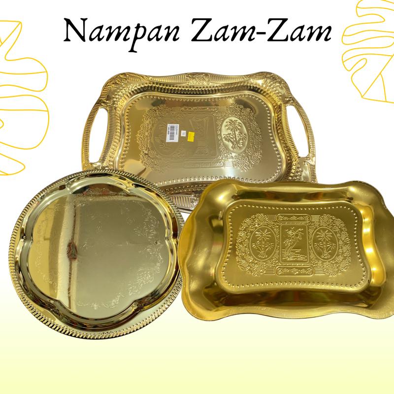 Nampan Zam Zam Nampan Arab Stainless Haji Umroh Kitchenware Bulat ...
