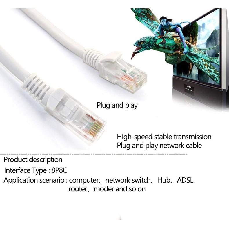 RJ45 Internet Connector Ethernet Cable LAN Network Cord PC Plug ...