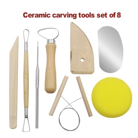 8-piece set of art ceramic tools, clay clay sculpture carvin - TikTok ...