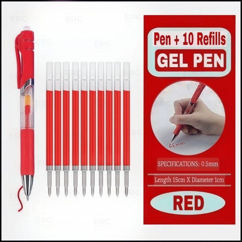 1pen + 10Refill Set:0.5mm Refillable Bullet GelPen Refill in - TikTok ...