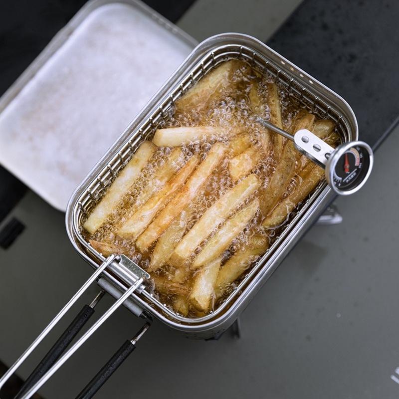Durable 304 Stainless Steel Fried Net Basket Folding Portabl - TikTok ...