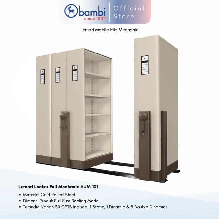Promo Bambi Lemari Arsip 20 CPTS Mobile File Mekanik kode Mf-aum-101 ...