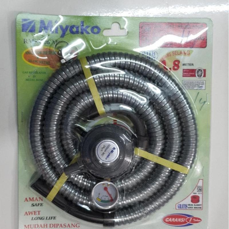 PROMO MURAH MIYAKO RMS206M Paket Selang Regulator Gas destec - Shop ...