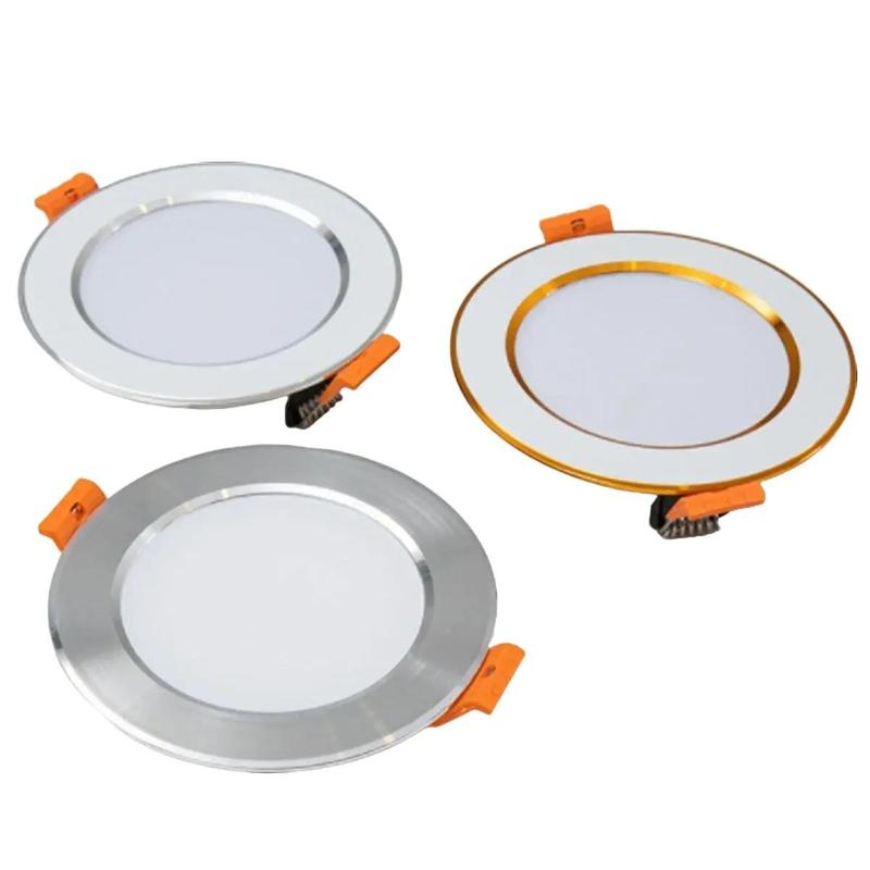 Three-color 7W/9W/12W downlight ceiling light recessed downlight ...