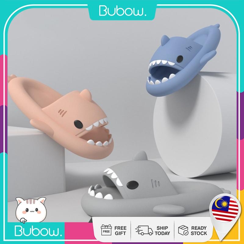 READY STOCK🔥BUBOW Shark Slippers Adults Kids Selipar Indoor - TikTok ...