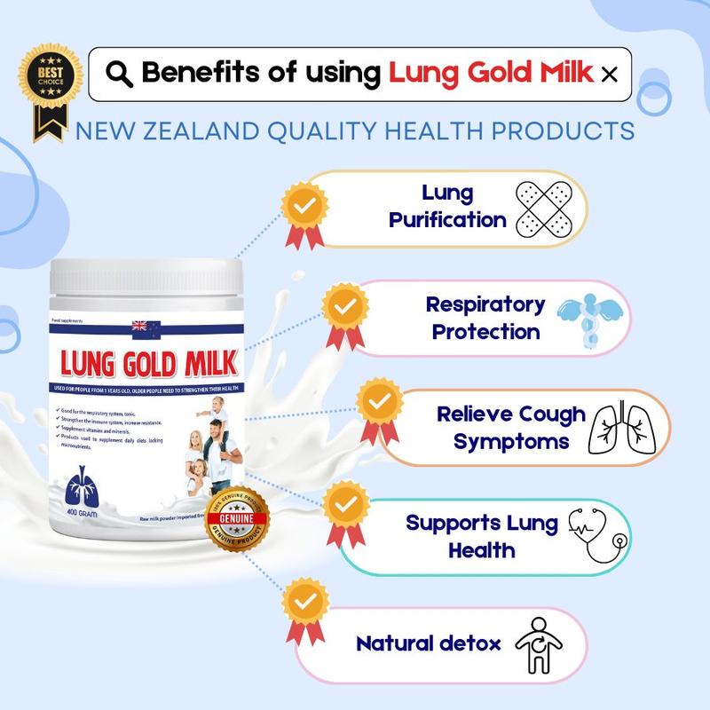 Lung Gold Milk 400G per 1 Can to Support Lungs Pneumonia Asthma ...