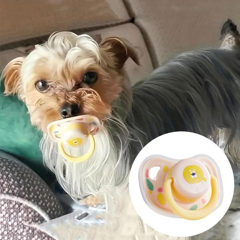 Practical Pet Calming Pacifier Soft Silicone Dog Teeth Chew Resistant ...