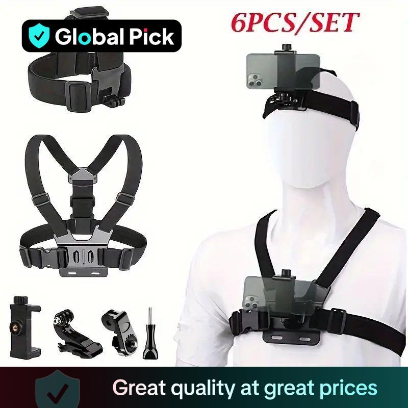 Action Camera Strap Set with Phone Clip, Durable Fixing Moun - TikTok Shop