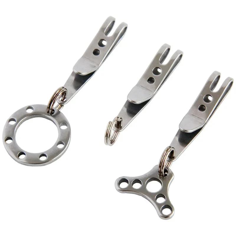 Mini Silver Pocket Clips Carabiner Stainless Steel Bag Waist Belt ...