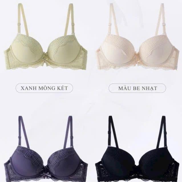 Áo lót bra nữ su pha ren đệm dày 3,5cm nâng đẩy nhiều mặc êm - TikTok ...