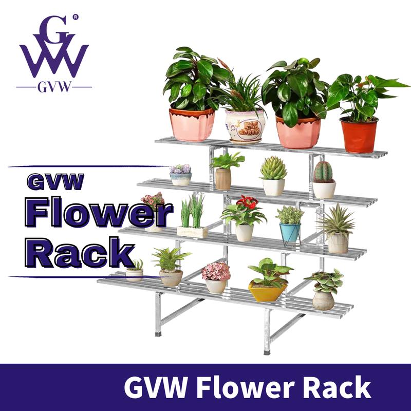 GVW Rak Bunga Bertingkat Rak Pasu Bunga Outdoor Stainless Steel ...