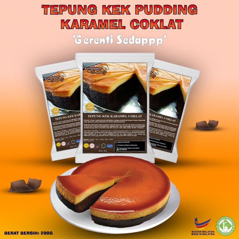 TEPUNG KEK PUDING CAREMAL COKLAT - TikTok Shop Malaysia