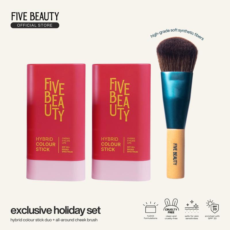 Hybrid Colour Stick Duo & All-Around Cheek Brush [Multi-use Sticks ...