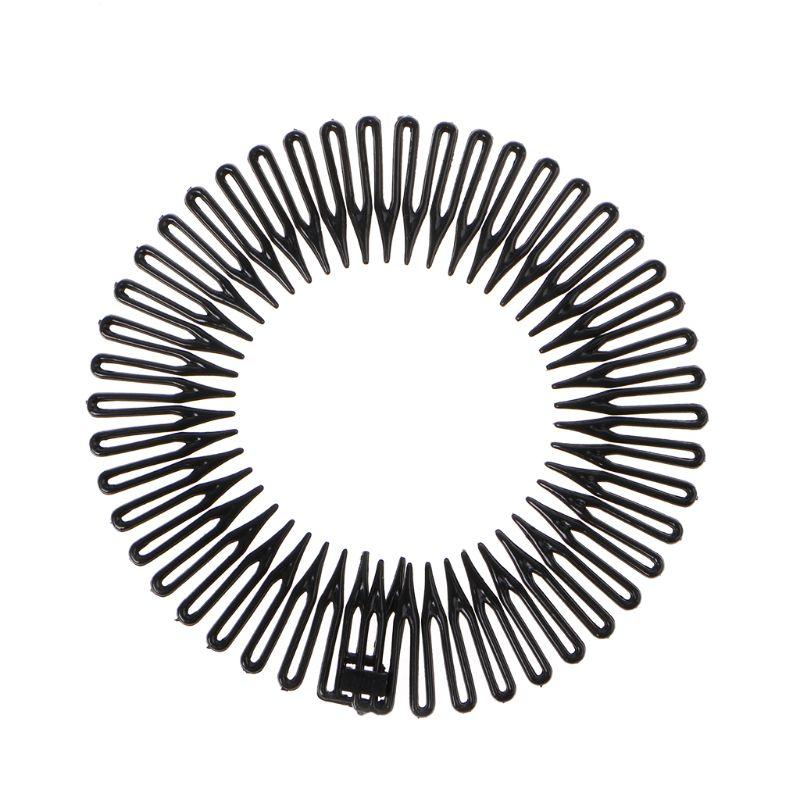 YLu 5Pcs/Lot Cute Plastic Full Circle Stretch Flexible Hair Comb ...