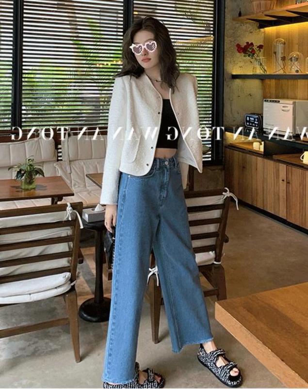 XinDou Korean extra wide denim Square Pants loose pants High - TikTok ...