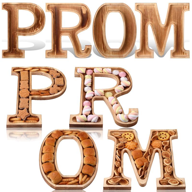 4 2025 Graduation Charcuterie Letters Fillable Wooden Prom Letter Trays ...