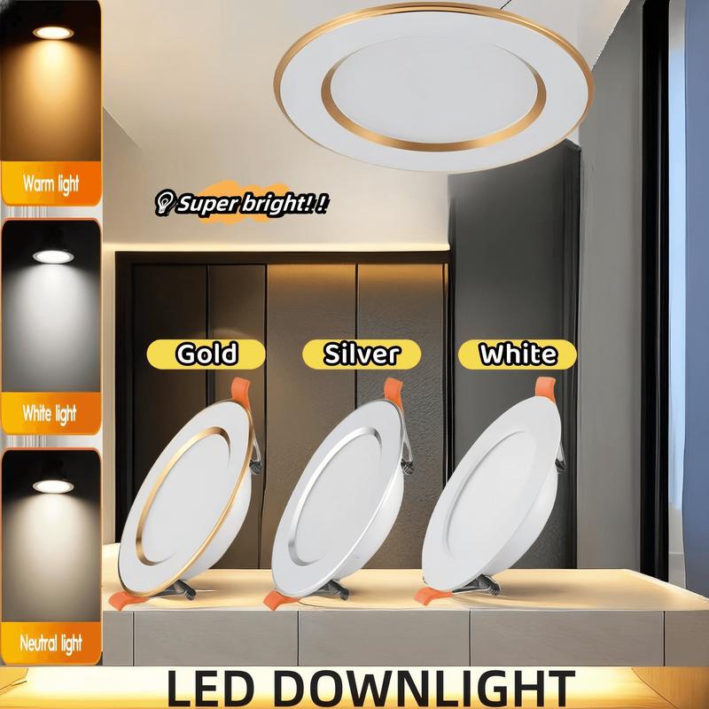 Tricolor 7W/9W/12 Downlight Ceiling Light Recessed Pin Light - TikTok ...