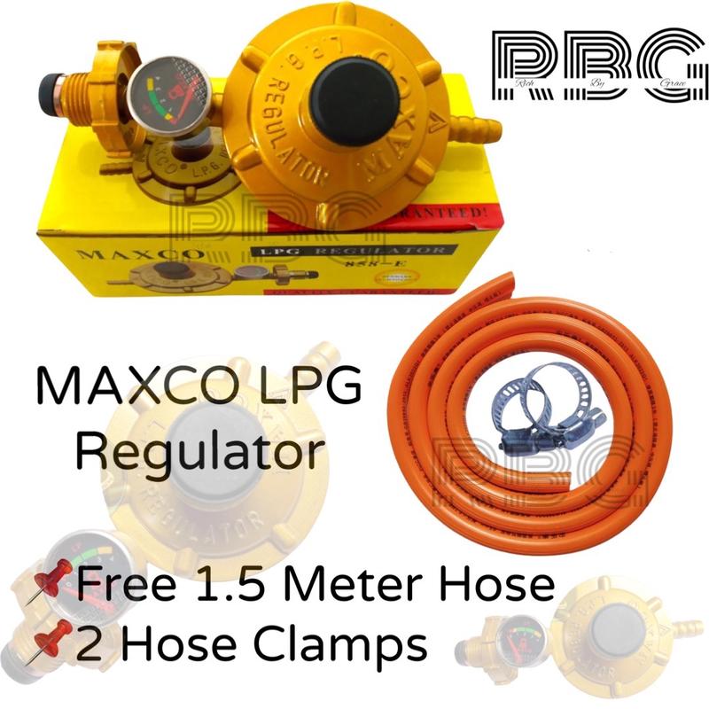 RBG | Maxco LPG Regulator with Gauge Free 1.5m Hose and 2 Hose - TikTok ...
