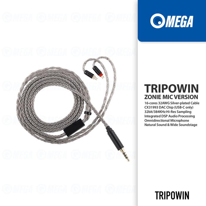 Promo TRIPOWIN ZONIE with Mic | 16-Core Silver-Plated 3.5mm/USB-C(DSP ...