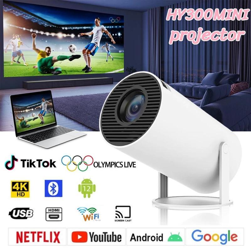โปรเจ็กเตอร์ HY300 Mini Projector โปรเจคเตอร์ 4K Wifi LCD 1280P ...