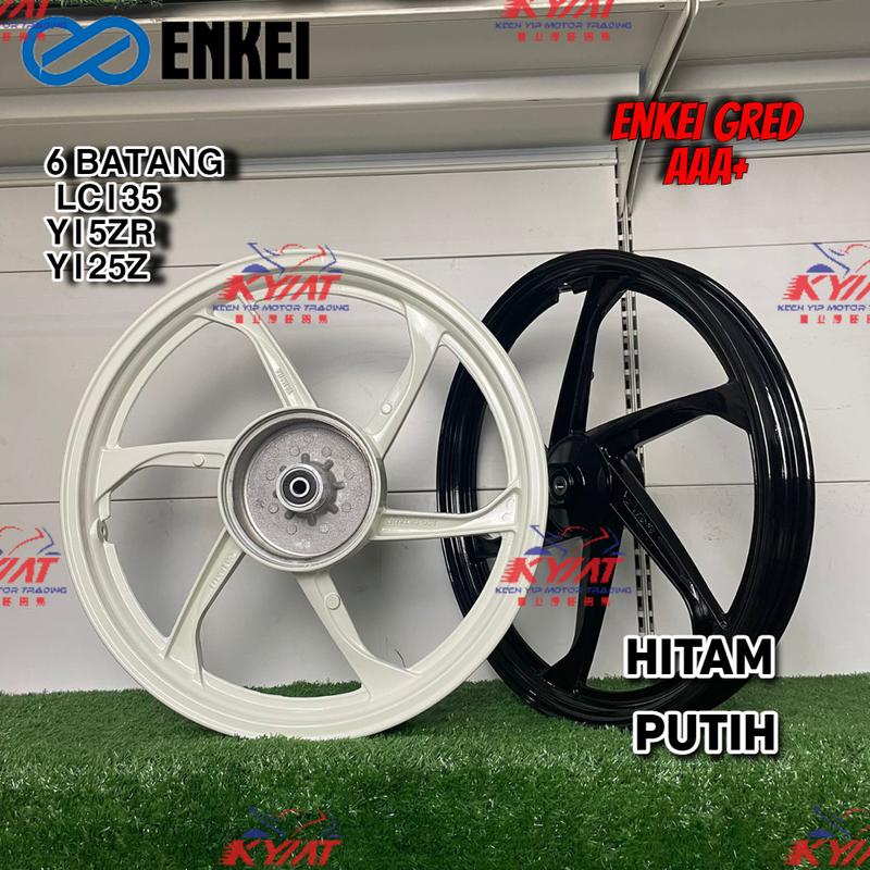 6 Batang Sport Rim Enkei Cutting Y125Z (Hitam/Putih/Gold) Motorcycle ...