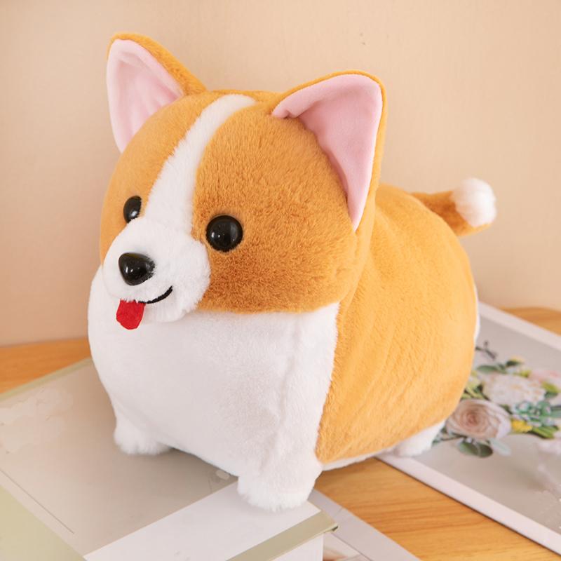 9.84-inch cute simulation corgi doll stuffed animal plush to - TikTok Shop