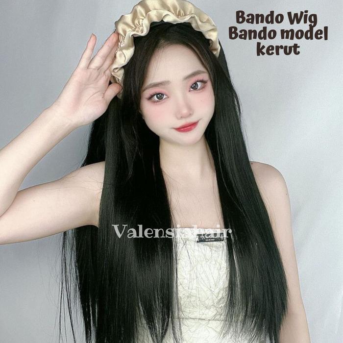 Jual Wig Bando model Bandana Curly Lurus Korean Version VH Headbands ...