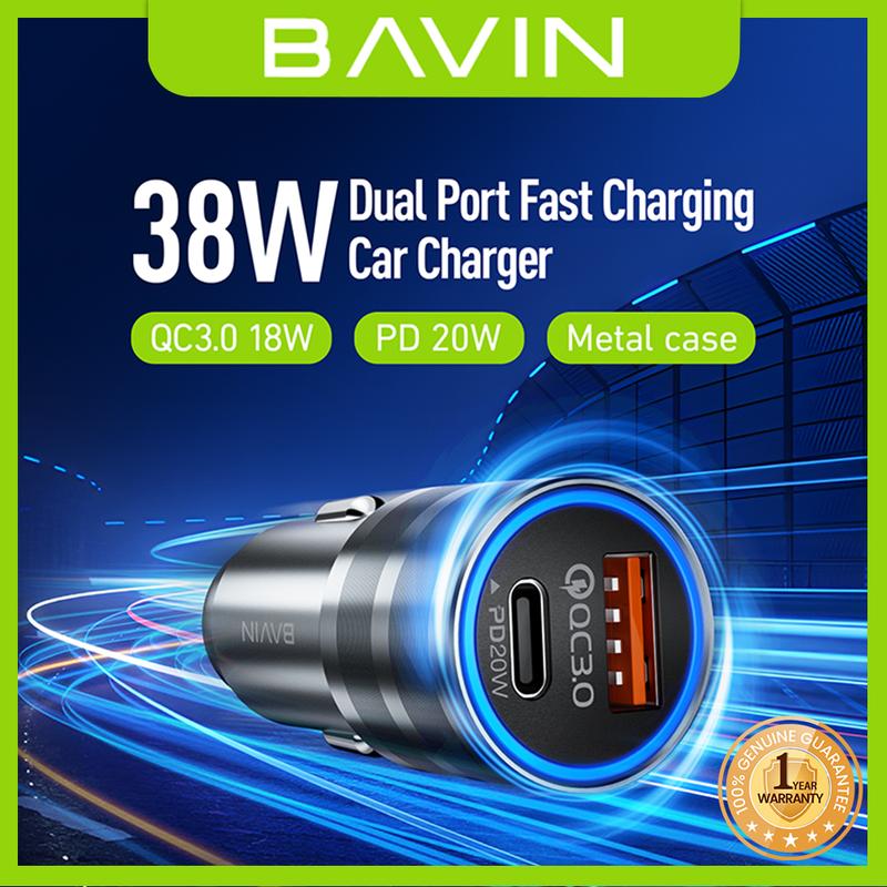 BAVIN PC888 Qualcomm 3.0 20W Fast Charging Car Charger with USB ...