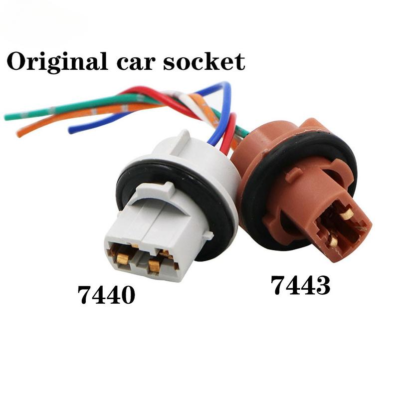 1pcs Original car led socket T20 7440 w21w 7443 w21/5w LED bulb ...